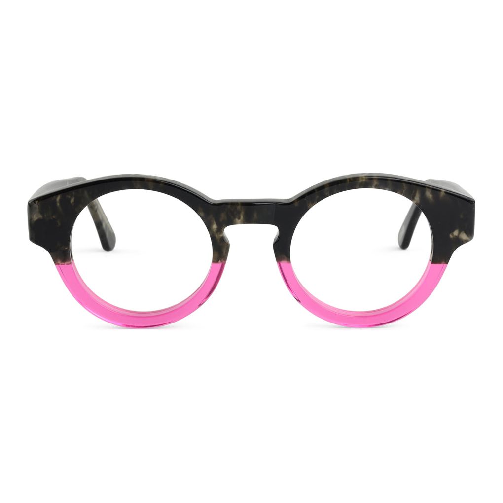 Two-Tone German Eyewear Accessory - SEE 1245 | Round Acetate Frames