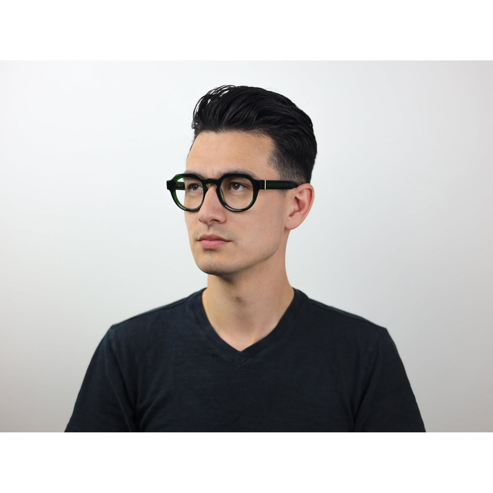 SEE 5977 Classic Wide Frame Eyeglasses, Italian Acetate