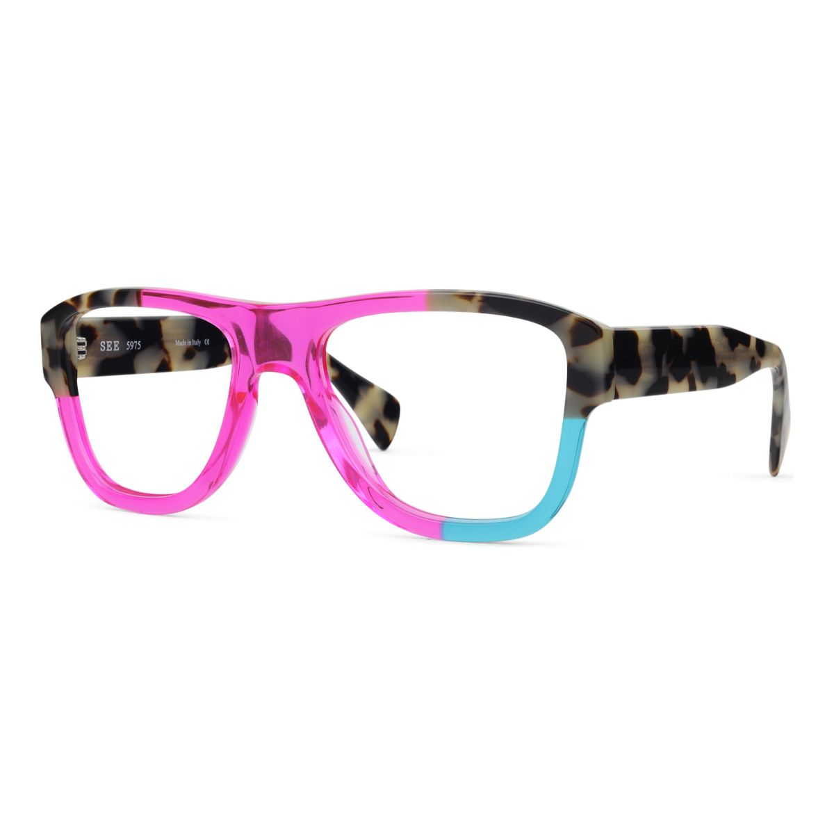 Colorful SEE 5975 Eyeglasses - Italian Wide Acetate Frames