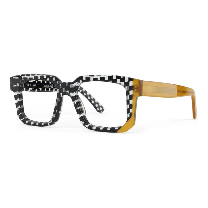 See 6069 Sexy Specs Wide Frame Eyeglasses Acetate And Color Block