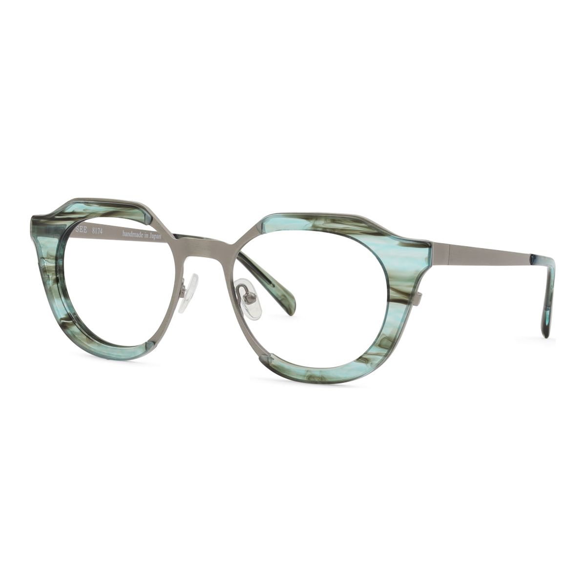 Japanese Made SEE 8174 Mixed-Material Wide Eyewear Frames